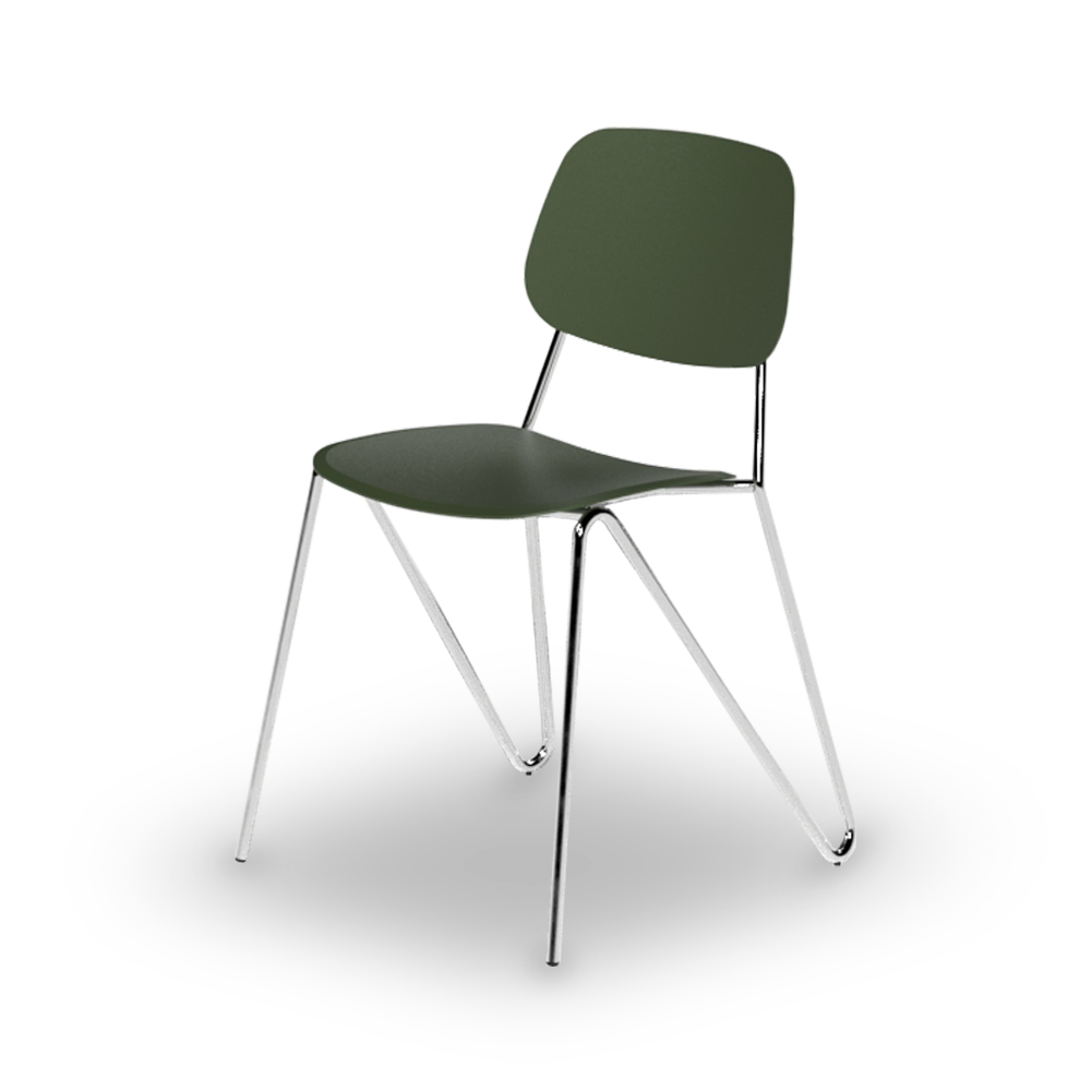 4 legs chair in plastic - Alba